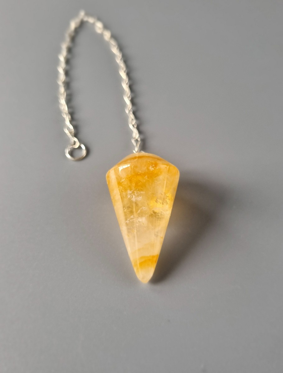 Pendule Citrine - Aux minéraux de l'Alicorne